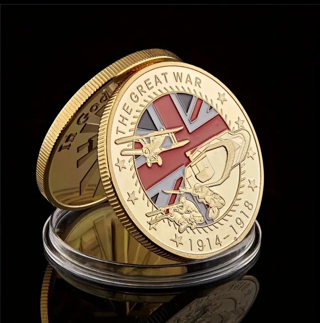 Commemorative World War 1 1914-1918 Gold Plated Challenge Coin 4cm - Etsy