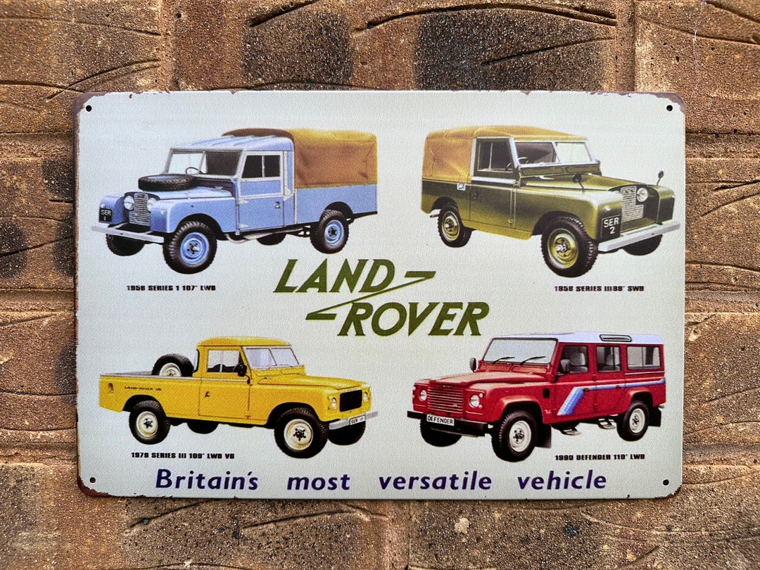 Land Rover Defender 1958-1990 Plaque Vintage Retro Man Cave Shed Garage ...