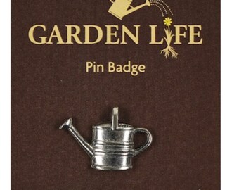 Watering Can Badge Wooden Badge Gardeners Gift Pin Badge Brooch Badge ...