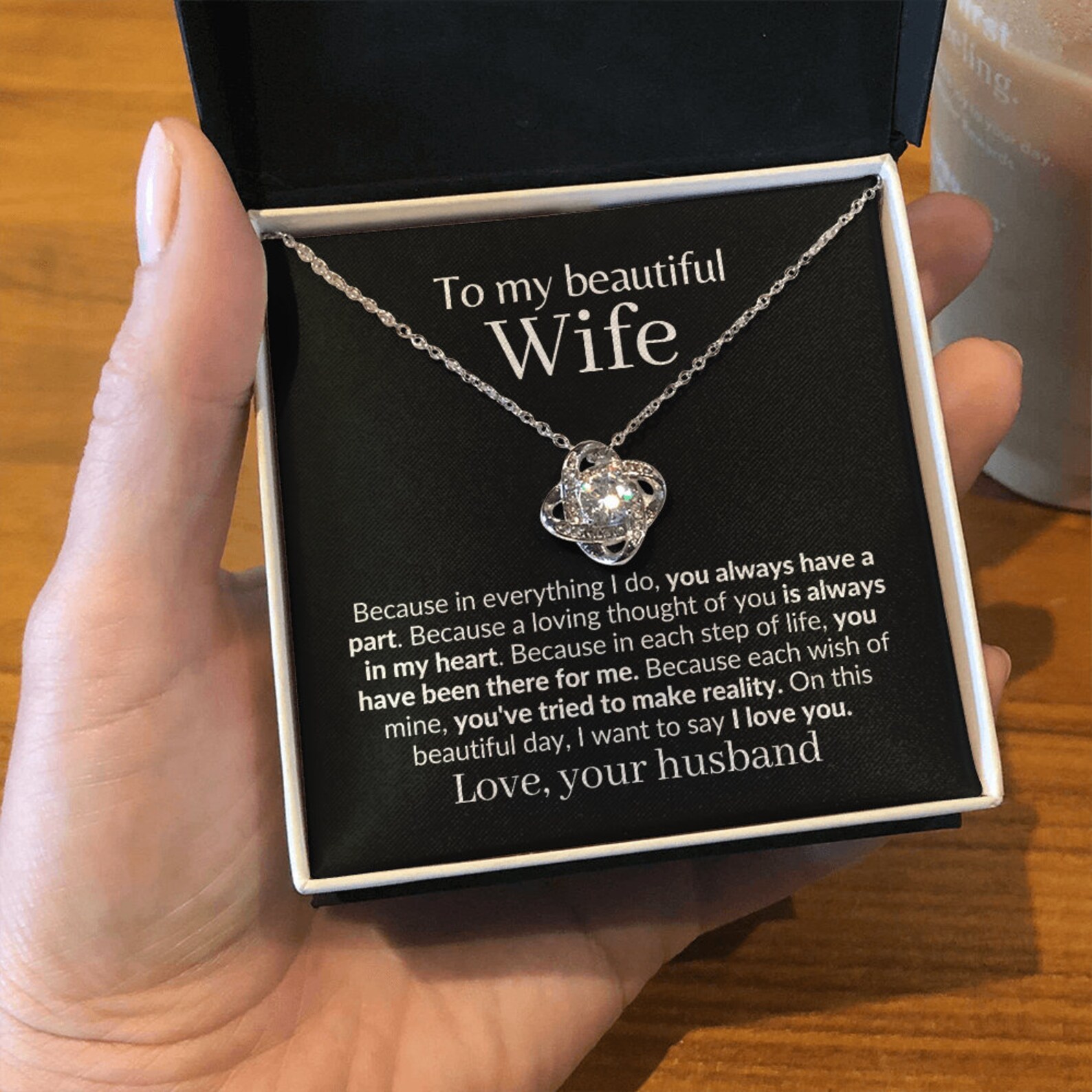 Romantic Gifts for Wife, Husband to Wife Necklace, Wife Necklace Gift ...
