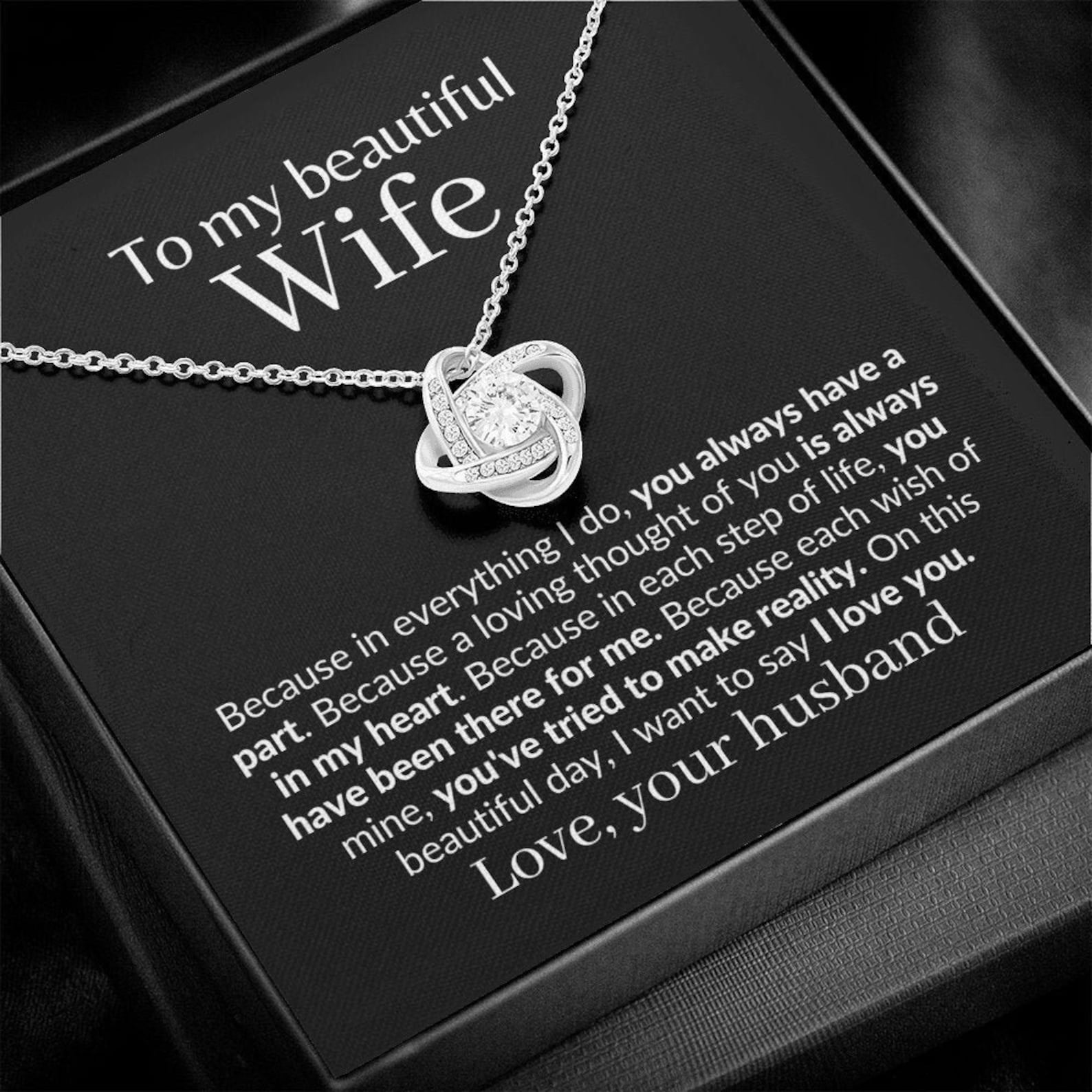 Romantic Gifts for Wife, Husband to Wife Necklace, Wife Necklace Gift ...