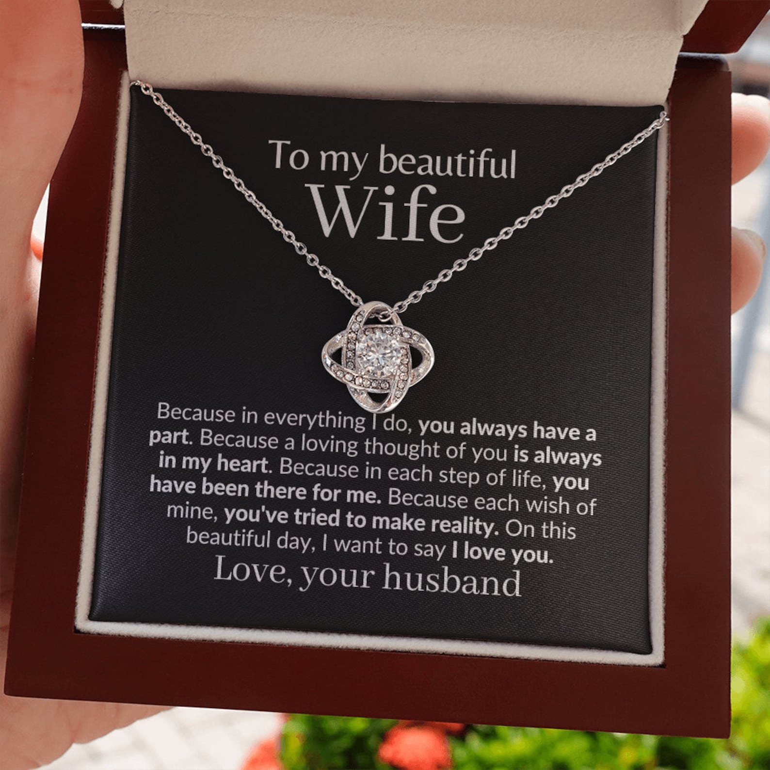 Romantic Gifts for Wife, Husband to Wife Necklace, Wife Necklace Gift ...