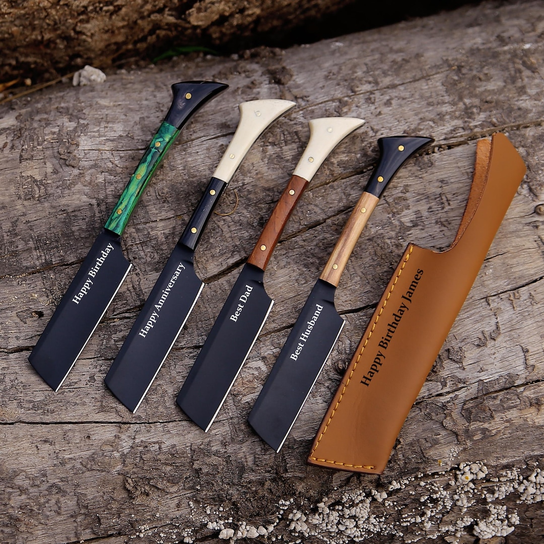 Black Coated Straight Razor – Custom Engraved Shaving Razor | Men's ...