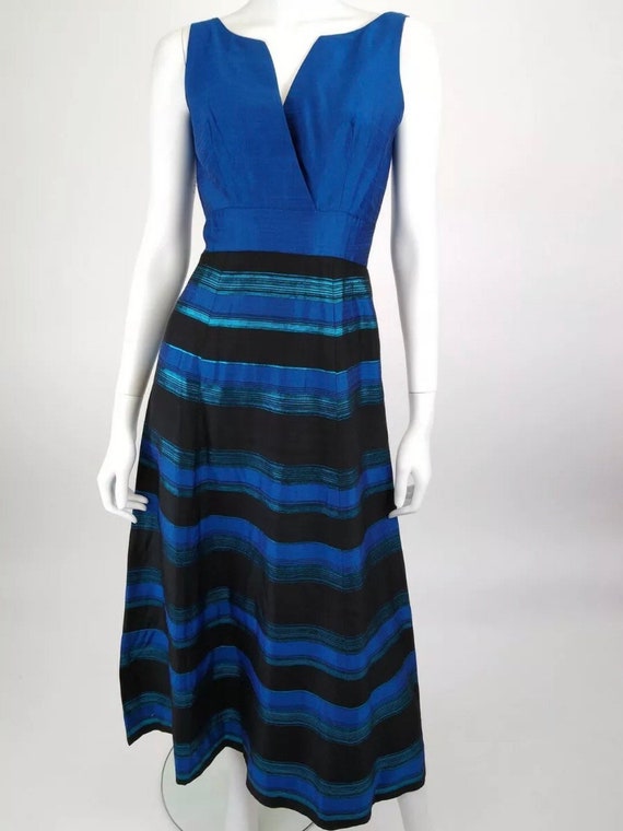 Vintage 1960s by Jean Allen black and blue psychedeli… - Gem