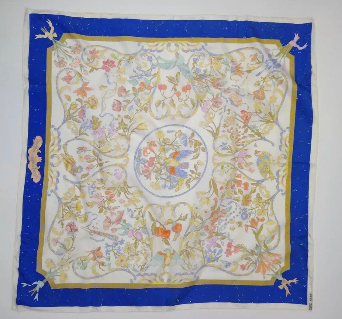 Authentic Hermes Scarf in Silk Twill With Hand-rolled Edges (100% Silk ...
