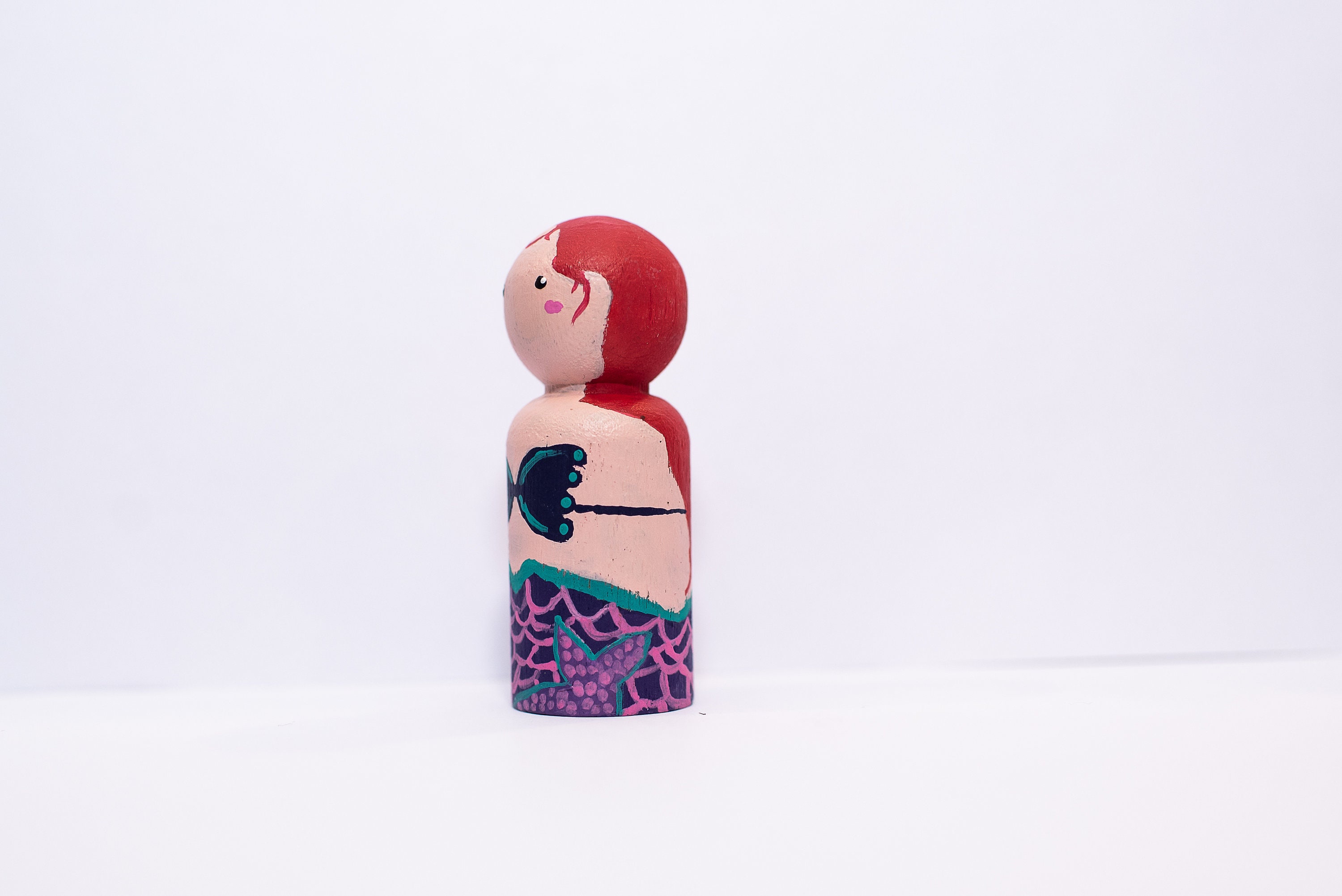 Mermaid Peg | Peg Dolls | Dollhouse Montessori | Peg Dolls | Pretend ...