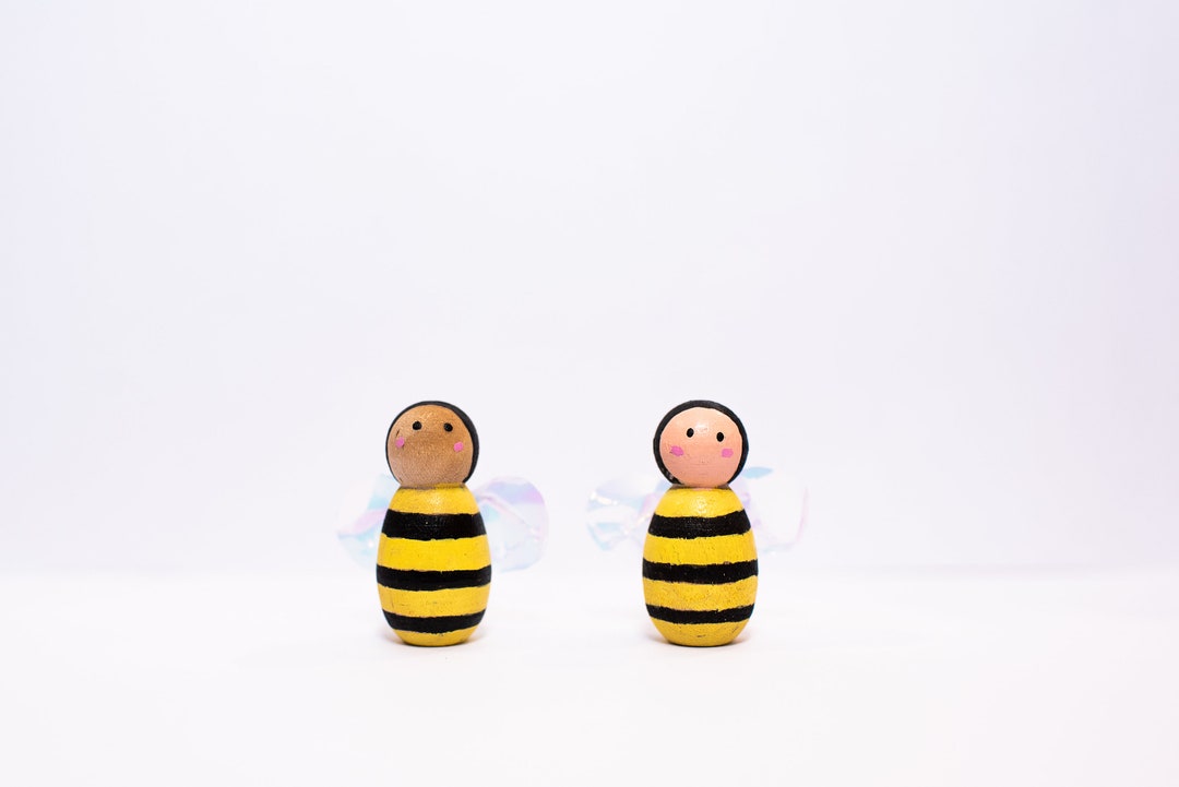 Baby Bee Pegs | Peg Dolls | Dollhouse Montessori | Peg Dolls | Pretend ...