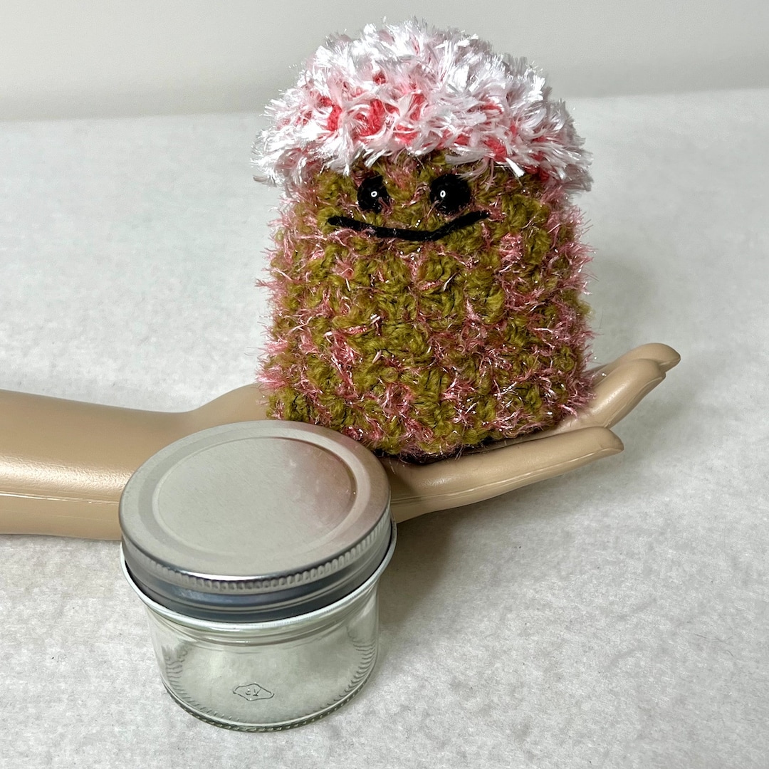 Handmade Crochet Nug Buddy Stash Jar Plushie With Removable Hat - Etsy
