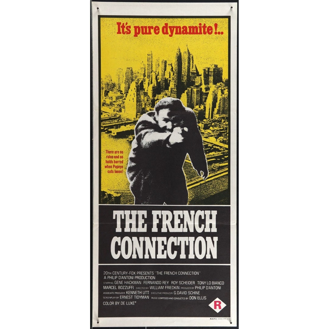 French Connection 1971 Movie Poster Australian Daybill Tri-fold 13 1/4 ...