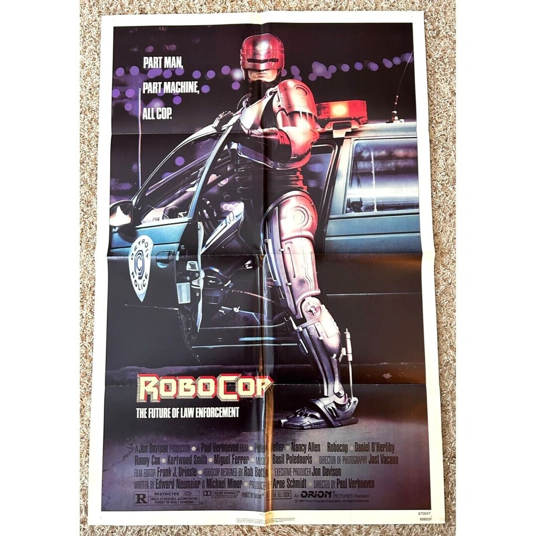 Robocop 1987 ORIGINAL Movie Poster One-sheet 27x41 Folded NM Condition ...