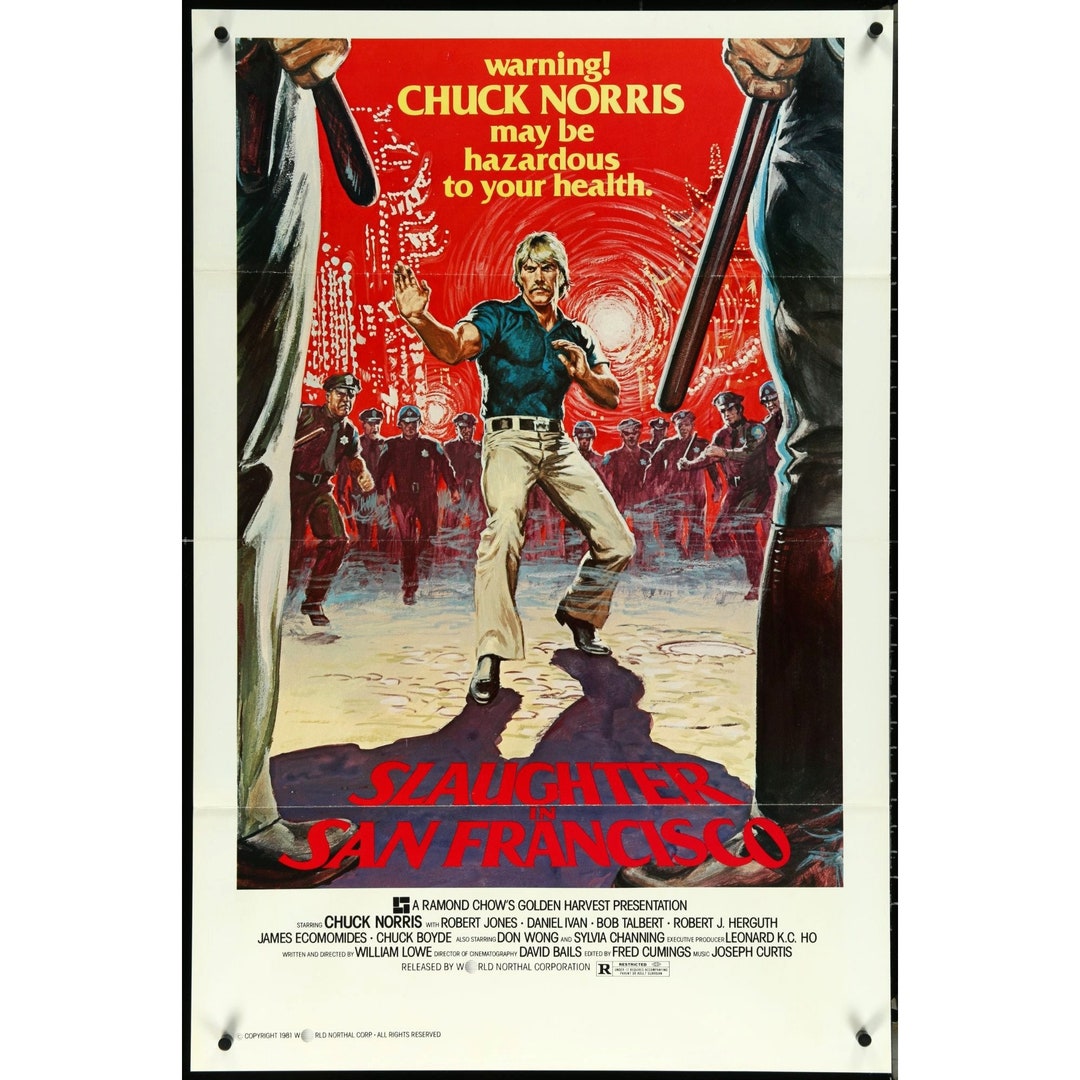 Slaughter in San Francisco 1974 Original Movie Poster 27x41 Chuck ...