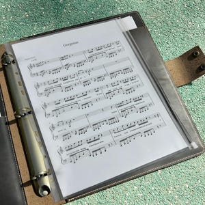 Personalized Leather Sheet Music Binder, Music Portfolio for Concert ...