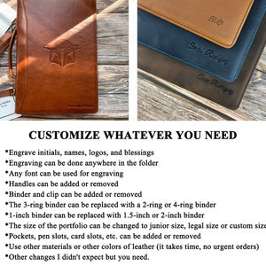 Personalized Leather Portfolio for Men, Custom Name&logo Leather ...