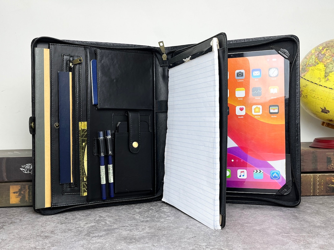Personalized Business Tablet Portfolio Case, Leather iPad Portfolio for ...