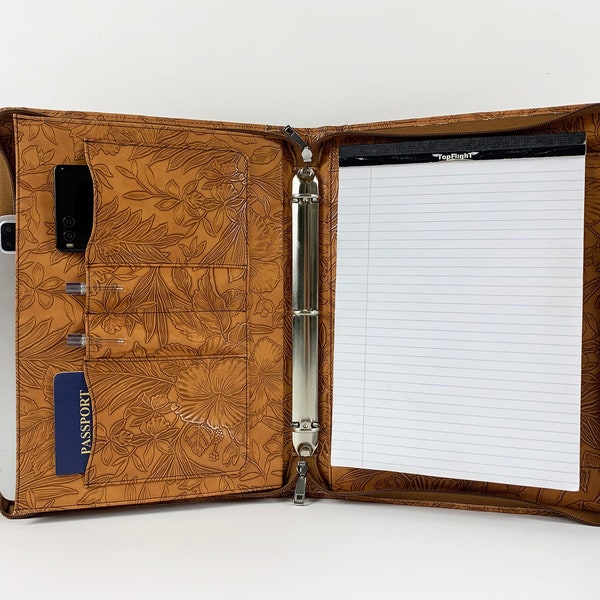 Embossed Leather Portfolio - Etsy