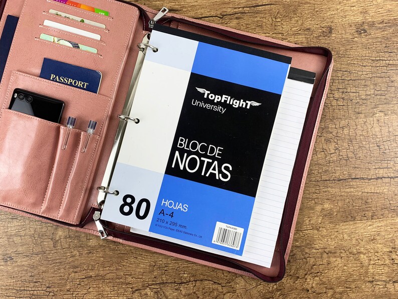 Women Portfolio Pink Leather Padfolio A4 Personalized Leather - Etsy