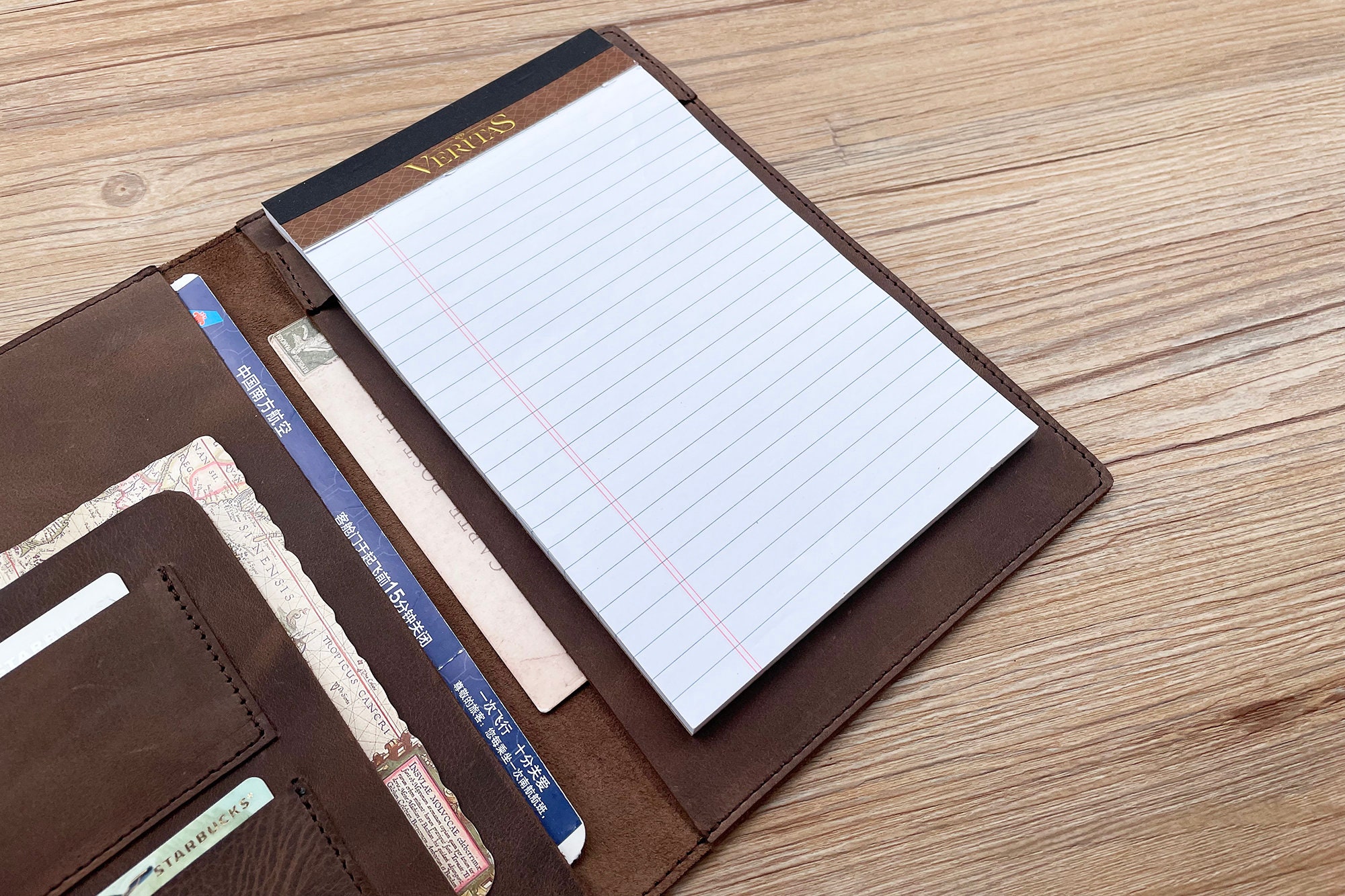 Letter Size Portfolio Leather Folio Leather Notepad Cover - Etsy