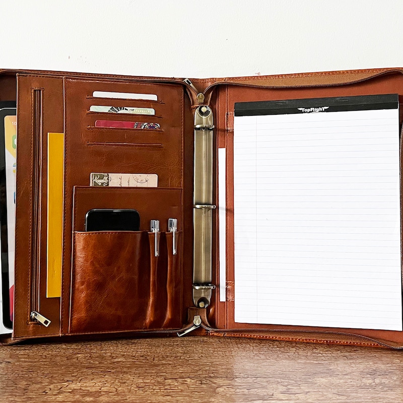 Leather 3 Ring Binder - Etsy