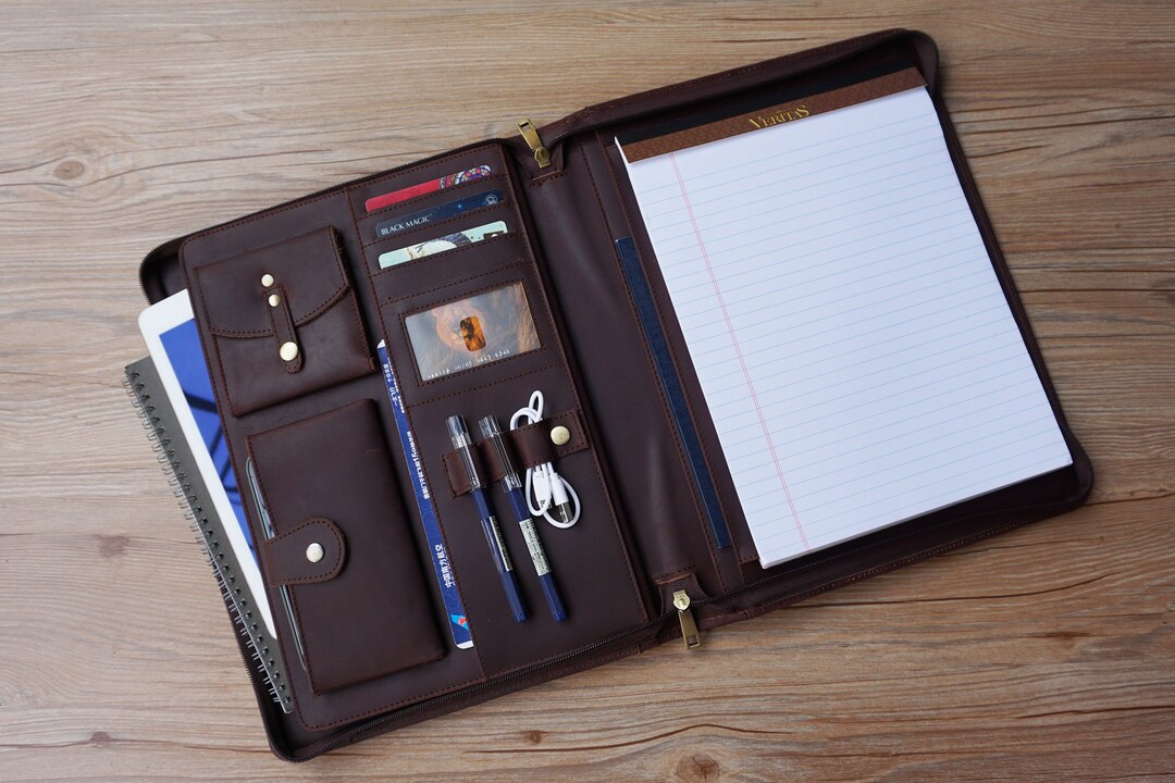 Custom Portfolio for Men, Leather Portfolio for Women, Personalized ...