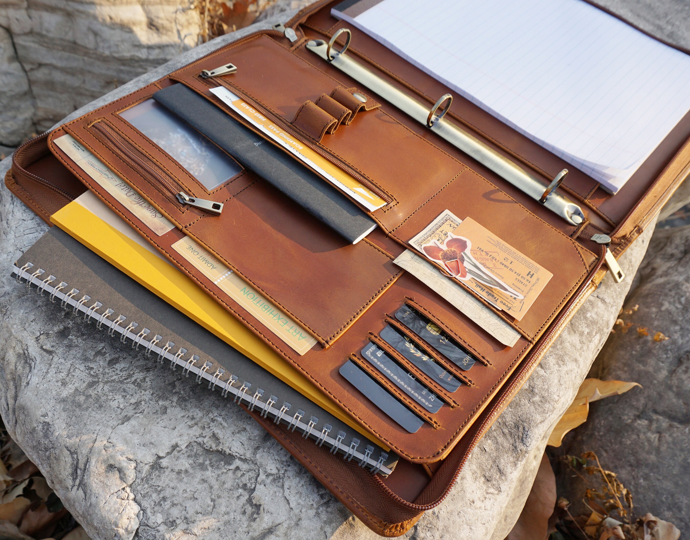 Portfolio Binder Personalized Free Initials Engraved | Etsy