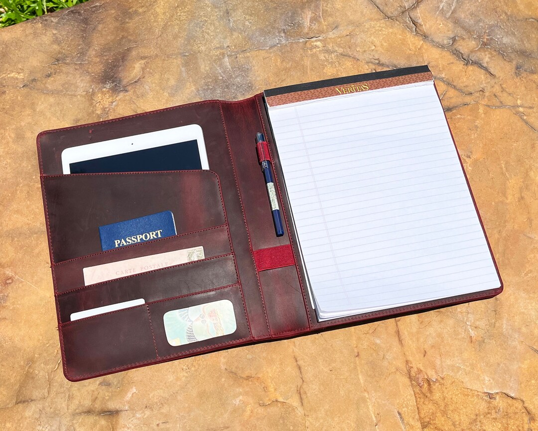 Personalized Leather Portfolio for Men, Portfolio for Women, Leather ...