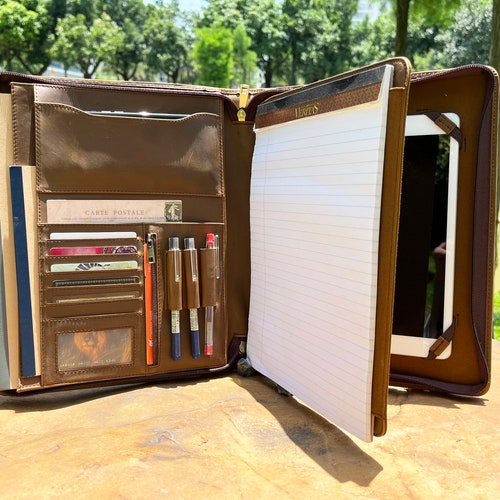 Personalized Leather Portfolio for Men Custom Leather - Etsy