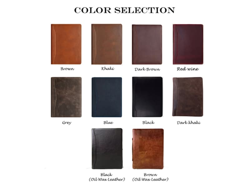 Left-handed Leather Portfolio for Men,personalized Padfolio With A4 ...