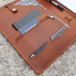 Personalized Leather Portfolio for Men, Custom Leather Padfolio With ...