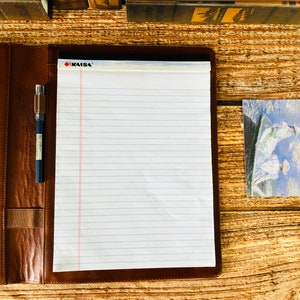 A4 Letter Size Portfolio for Men, Personalized Leather Padfolio ...
