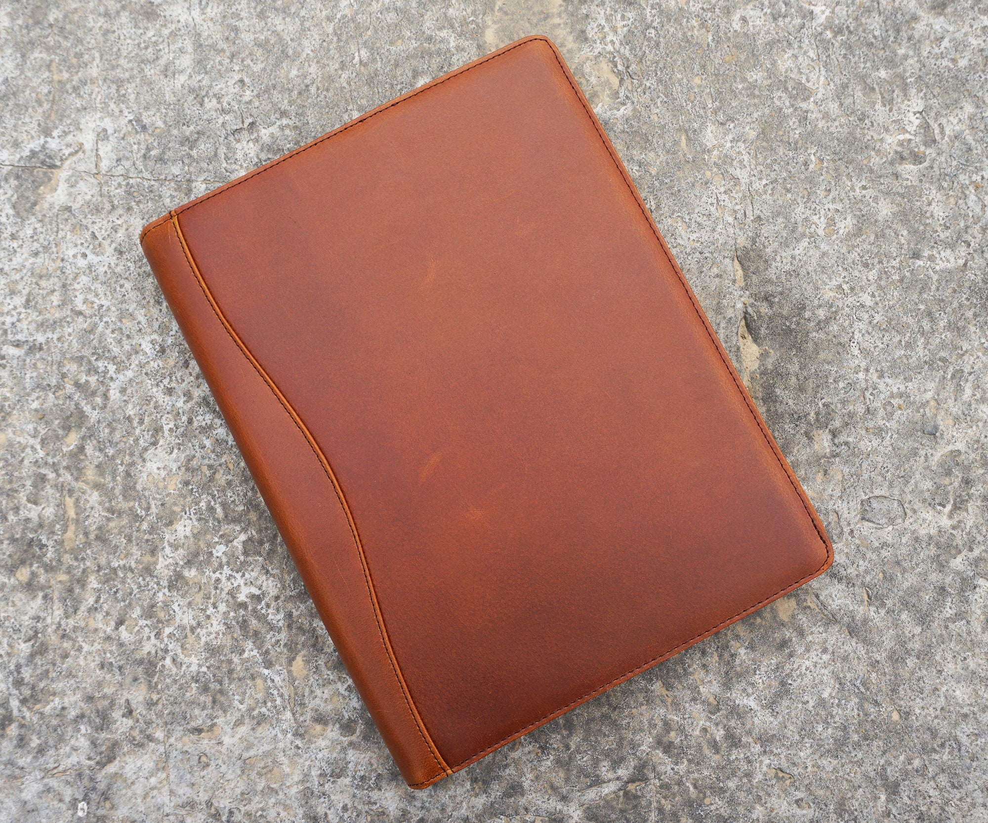 Personalized Leather Portfolio for Men, Custom Leather Padfolio With ...
