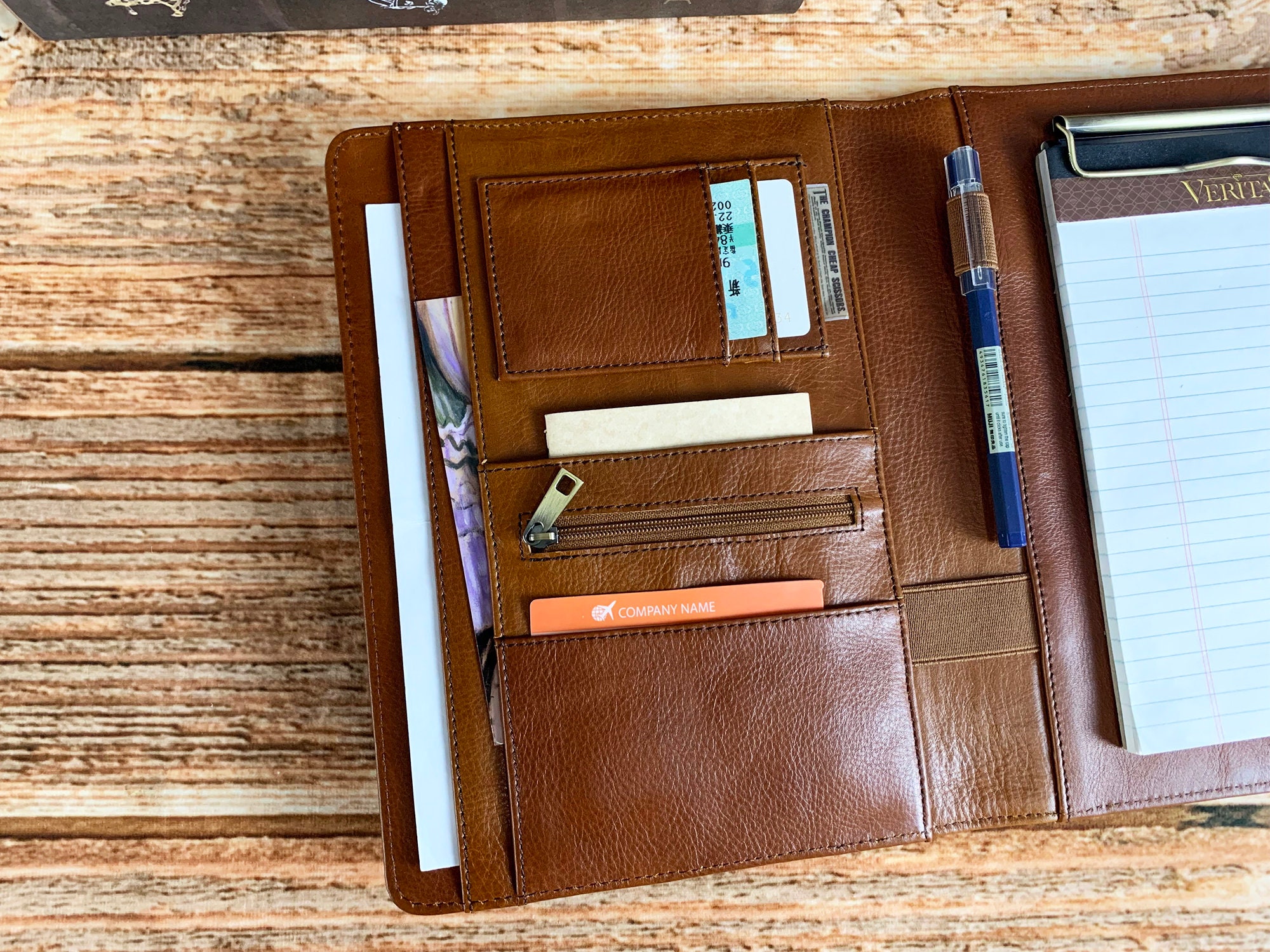 Personalized Leather A5 Padfolio: Engraved Small Journal Portfolio - Etsy