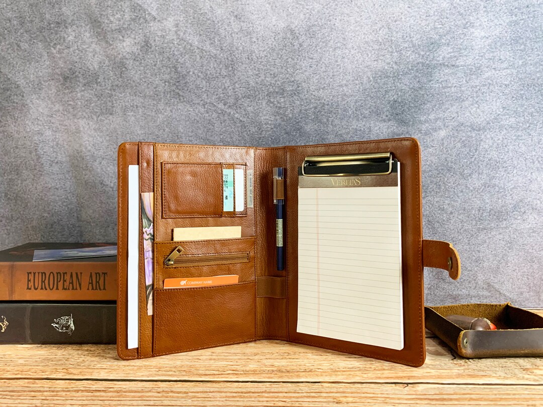 Personalized Leather A5 Padfolio: Engraved Small Journal Portfolio - Etsy