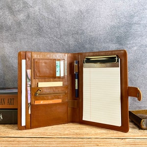 Personalized Leather A5 Padfolio: Engraved Small Journal Portfolio - Etsy