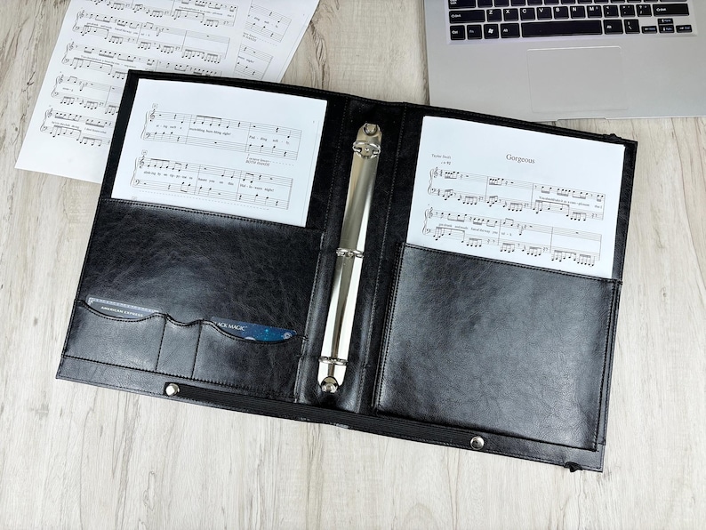 Vegan Leather Sheet Music Folder Choir Binder, Piano Choral Music ...