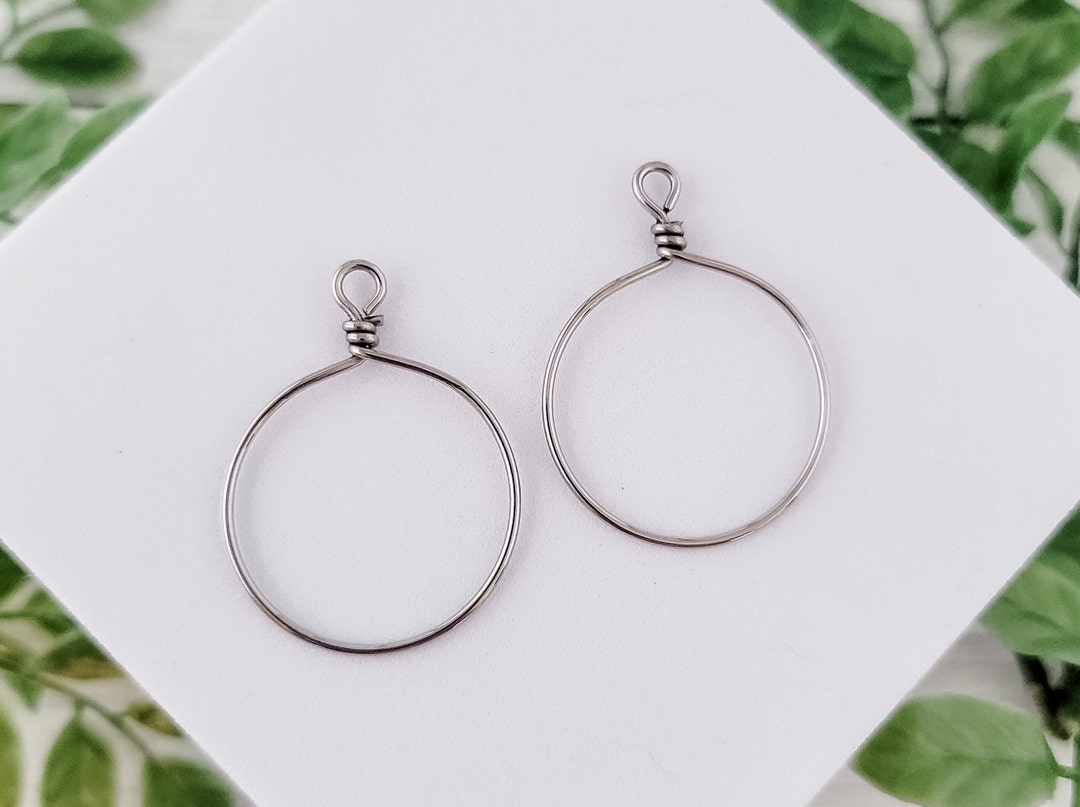 Silver Stainless Steel Round Fringe Hoop 2 Pieces Circle - Etsy