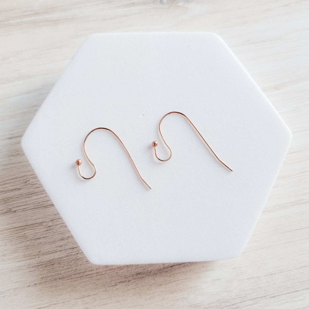 Ball Style LARGE Loop ROSE Gold Ear Wires Stainless Steel, 20pcs 5mm ...