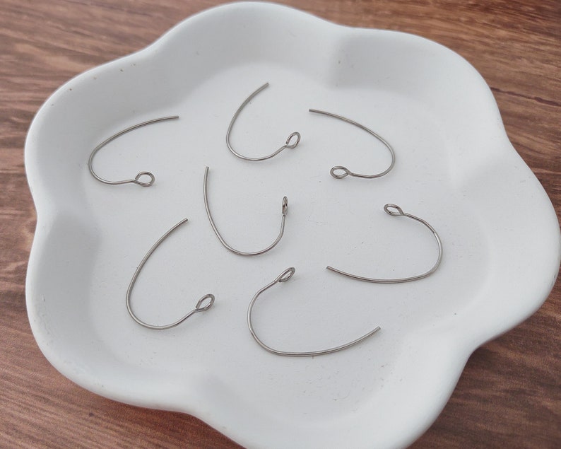 Modern Silver Forward-facing Stainless Ear Wires - Etsy