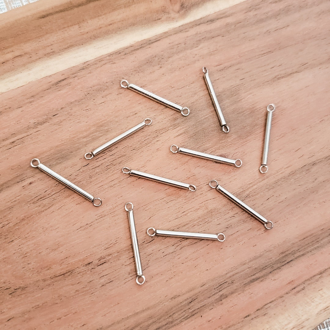 26mm Silver Stainless Steel Bar Link Connectors, 10 Pcs Surgical ...