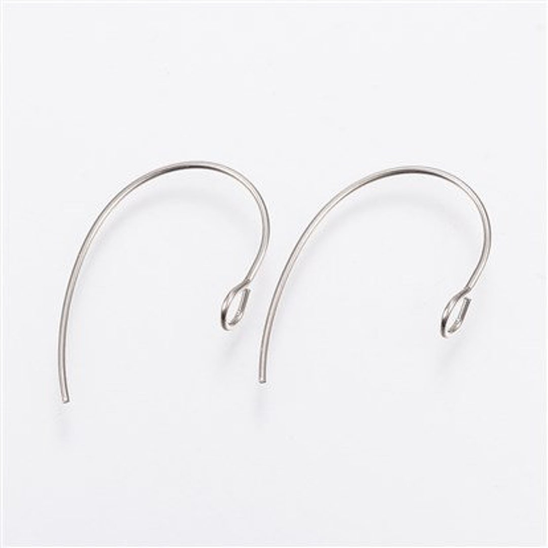 Modern Silver Forward-facing Stainless Ear Wires - Etsy