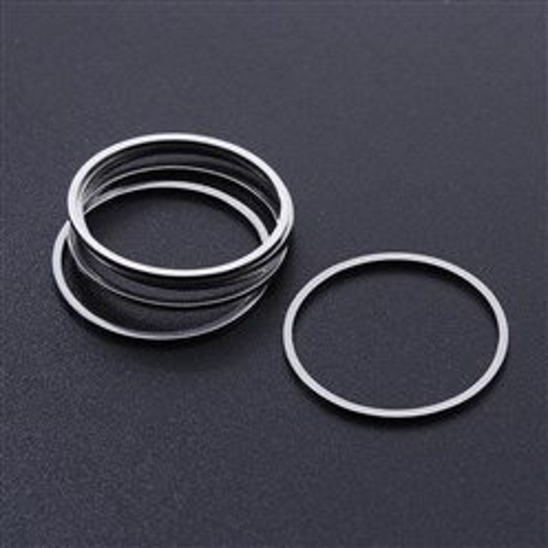 20mm SILVER Stainless Steel CIRCLE/ROUND Linking Rings 10 - Etsy