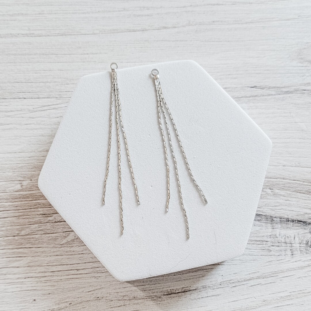 Silver Brass Triple Chain Pendant, 10 Pcs 3 Strands per Piece, Pendants ...