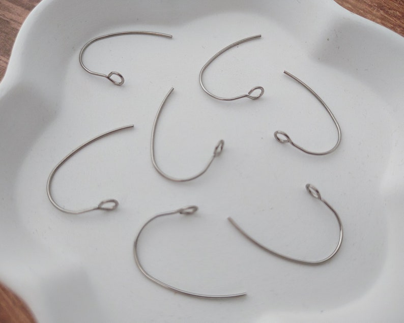 Modern Silver Forward-facing Stainless Ear Wires - Etsy