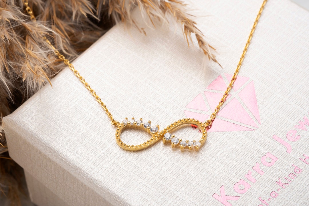 14K Gold Infinity Symbol Necklace, Necklace for Infinite Love, Endless ...