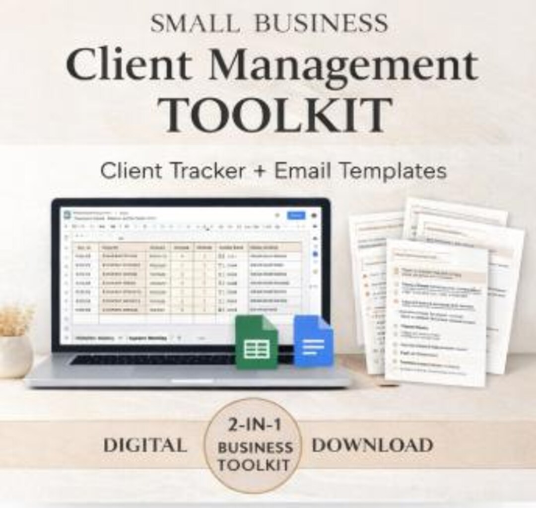 Small Business Client Management Toolkit | Client Tracker + Email ...