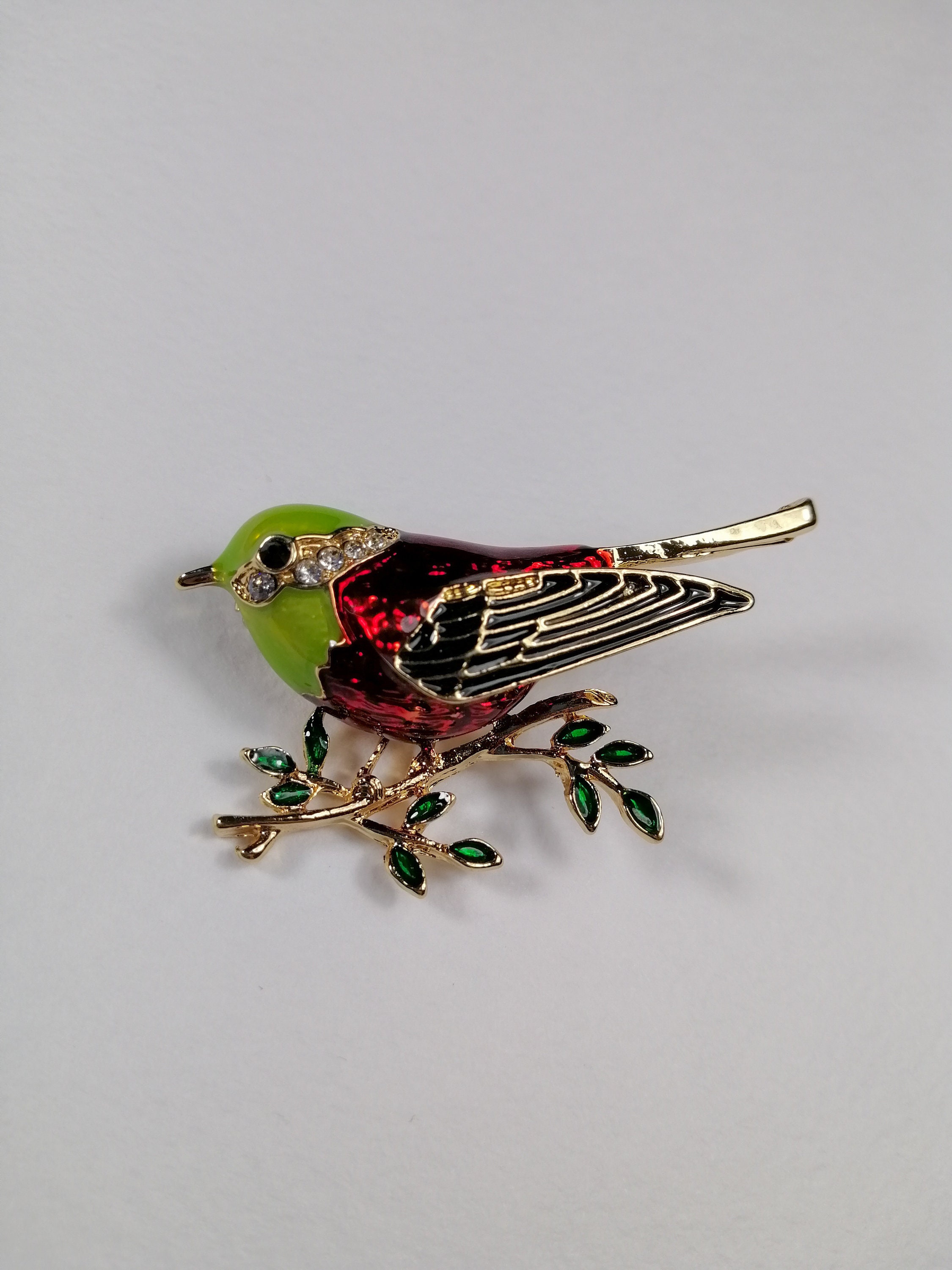 Bird Brooch, Vintage Everyday Pin, Romantic Gift for Girlfriend, Nature ...