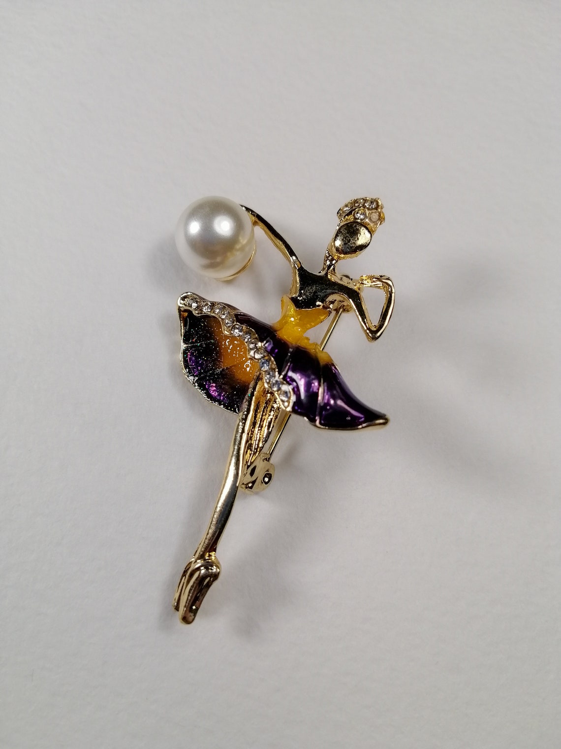 Ballet Dancer Brooch, Vintage Ballerina Costume Jewelry, Elegant ...