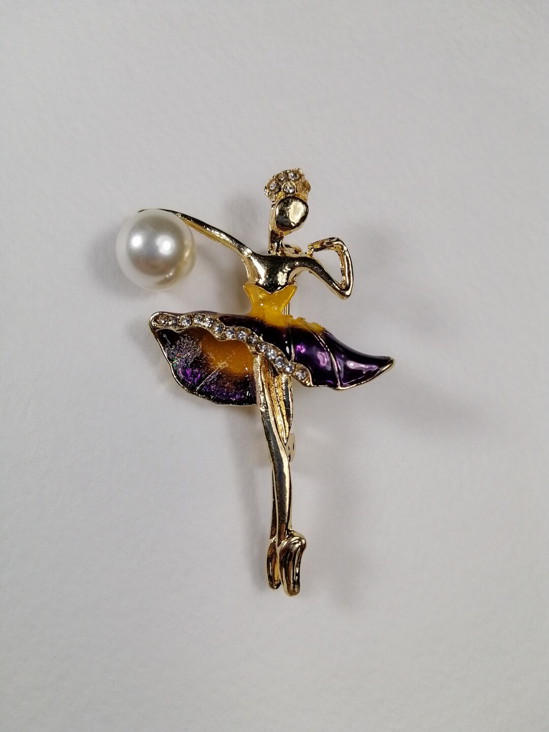 Ballet Dancer Brooch, Vintage Ballerina Costume Jewelry, Elegant ...