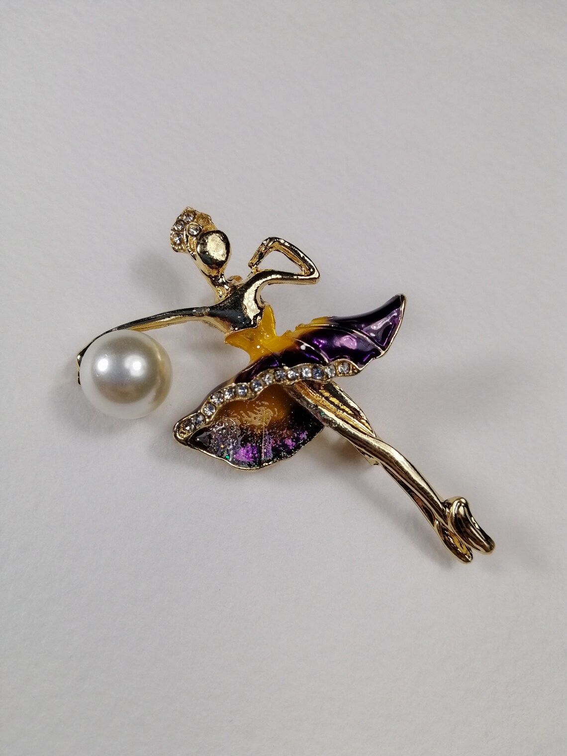 Ballet Dancer Brooch, Vintage Ballerina Costume Jewelry, Elegant ...