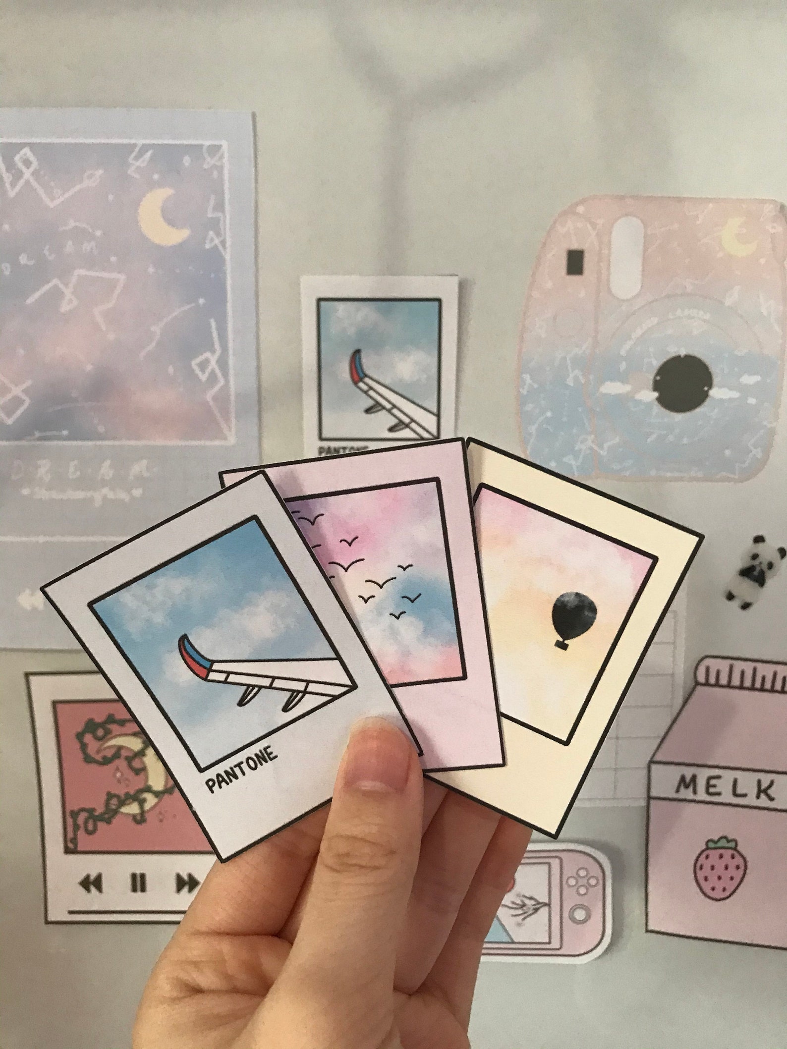 3 Aesthetic Cute Pantone Stickers Pastel | Etsy