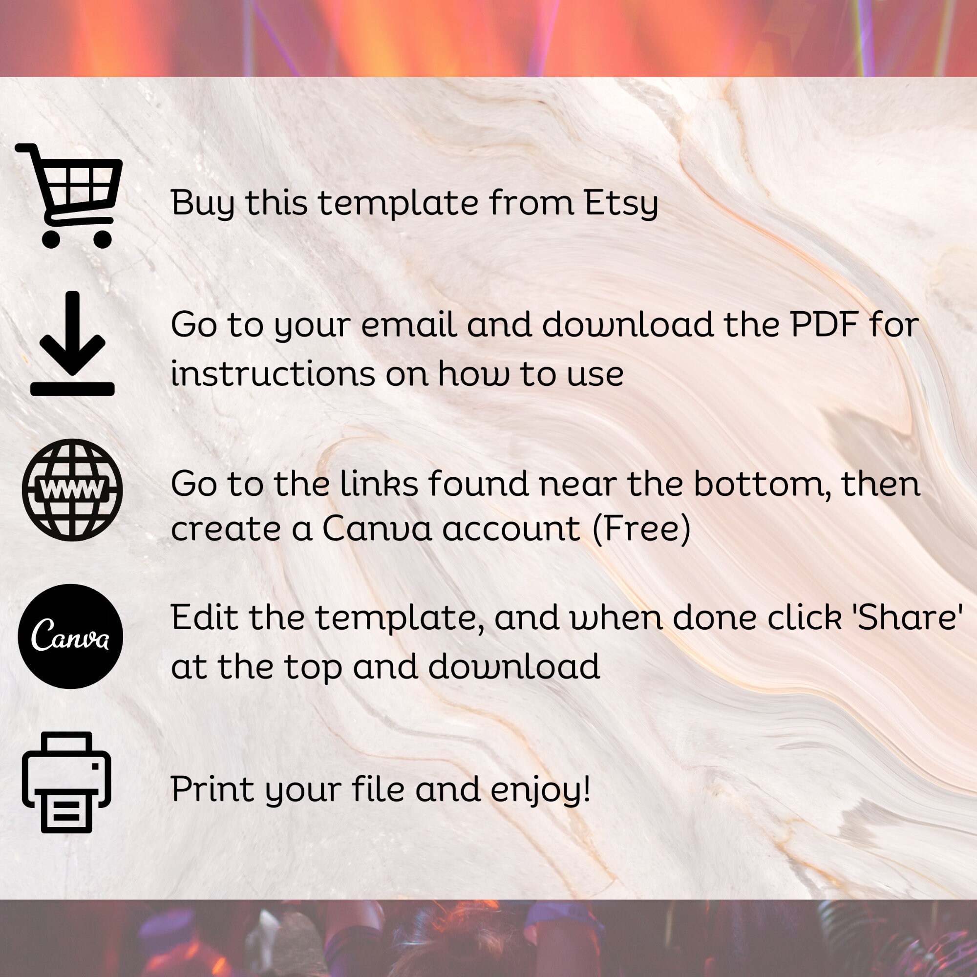 Editable Concert Ticket, Concert Ticket Template, Surprise Ticket Stub ...